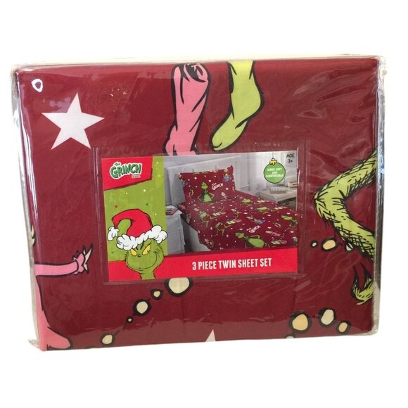 Franco | Bedding | How The Grinch Stole Christmas Twin 3 Piece Sheet ...